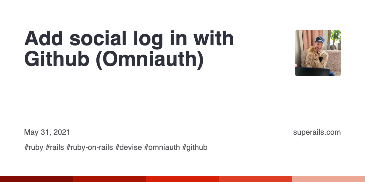 Add social log in with Github (Omniauth) | SupeRails Blog