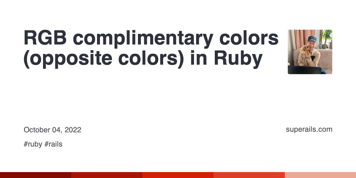 RGB complimentary colors (opposite colors) in Ruby | SupeRails Blog